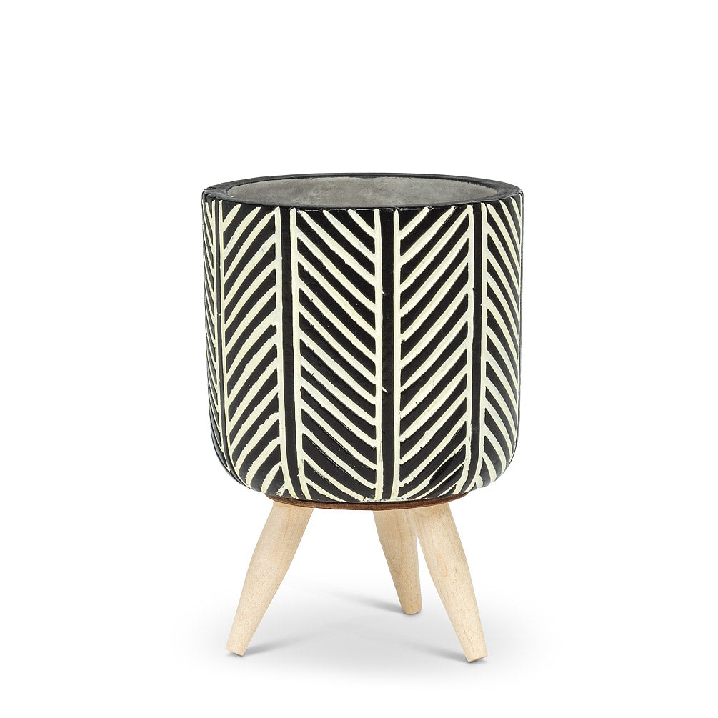 Herringbone Tripod Pot 2.5-4" (6.5-10cm) — Cactus en Ligne